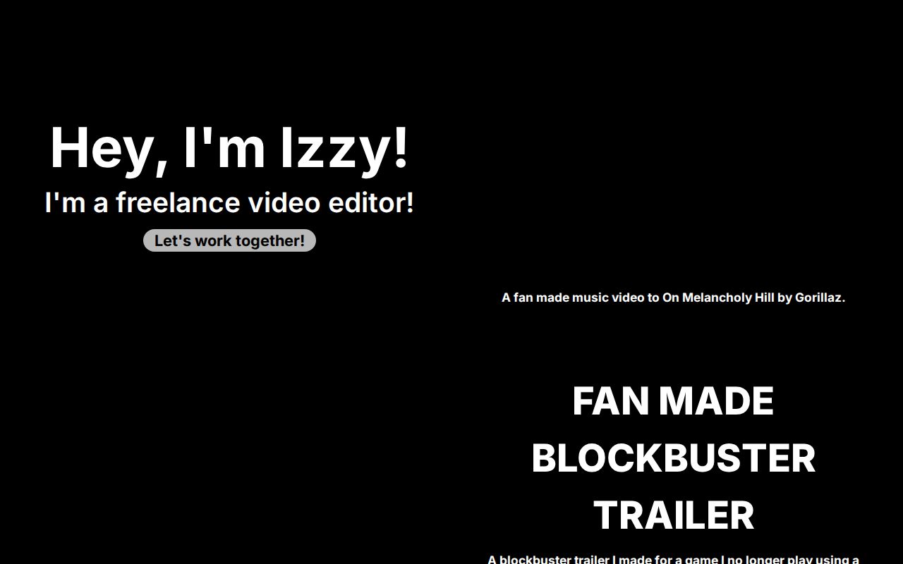 Izzy's Editing Portfolio